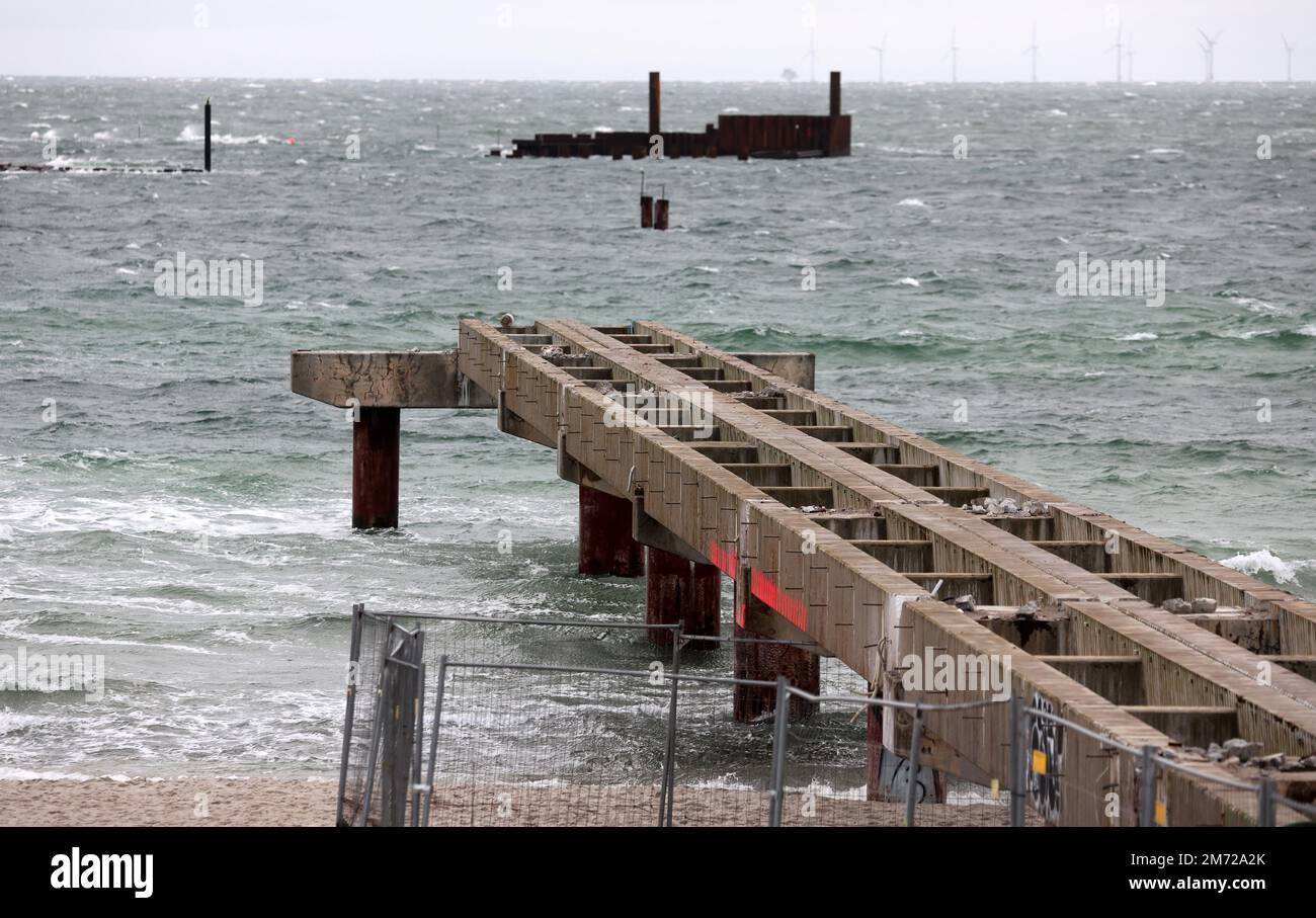 Prerow, Deutschland. 05. Januar 2023. Die Überreste des alten ...