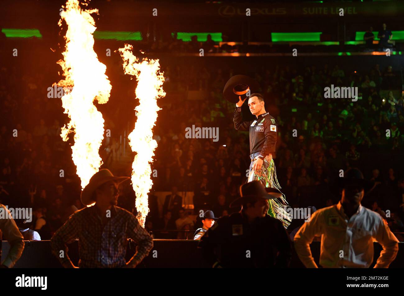 New York, USA. 06. Januar 2023. Professioneller Bull Rider Jose Victor ...
