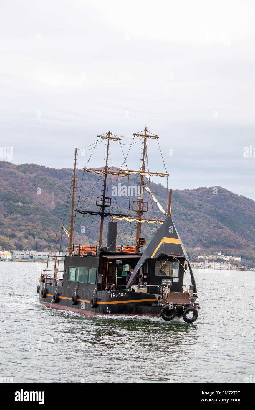 Fukuyama Japan 5. Dezember 2022: Die Fukuyama City Ferry von Tomonoura zur Insel Sensuijima ...