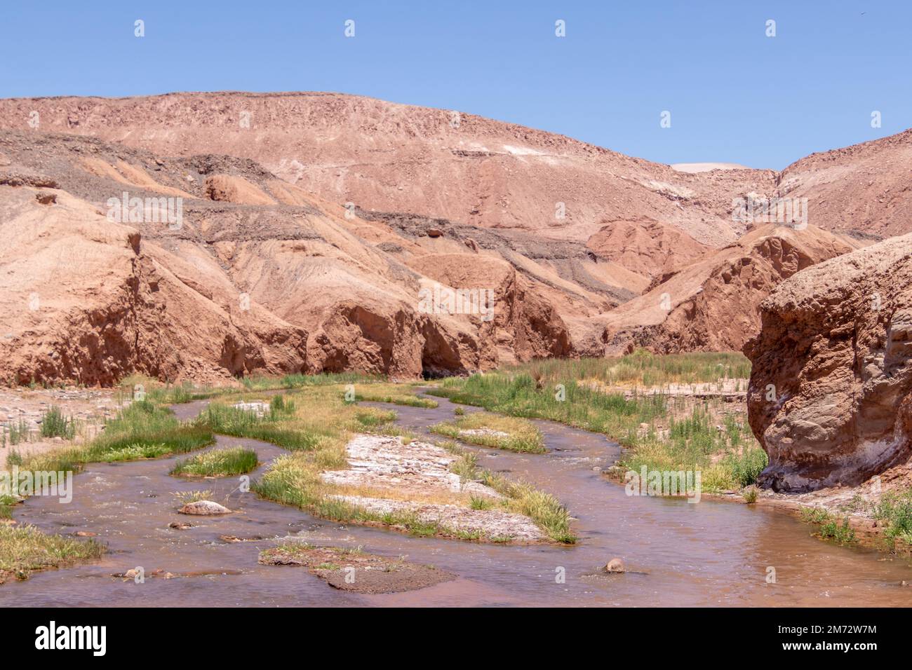 Fluss in der Mitte des trockensten Teils von Atacama, der trockensten ...