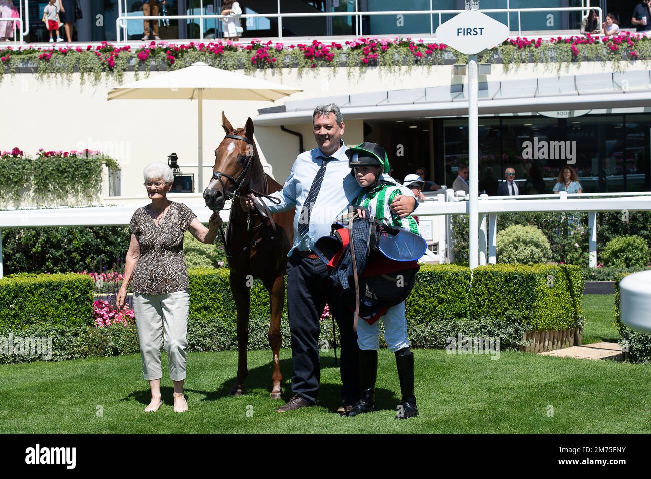 Ascot, Berkshire, Großbritannien. 9. Juli 2022. Pferd Zendaya, geritten ...