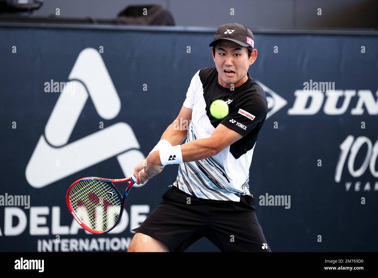 Adelaide, Australien, 7. Januar 2023. Yoshihito Nishioka aus Japan ...