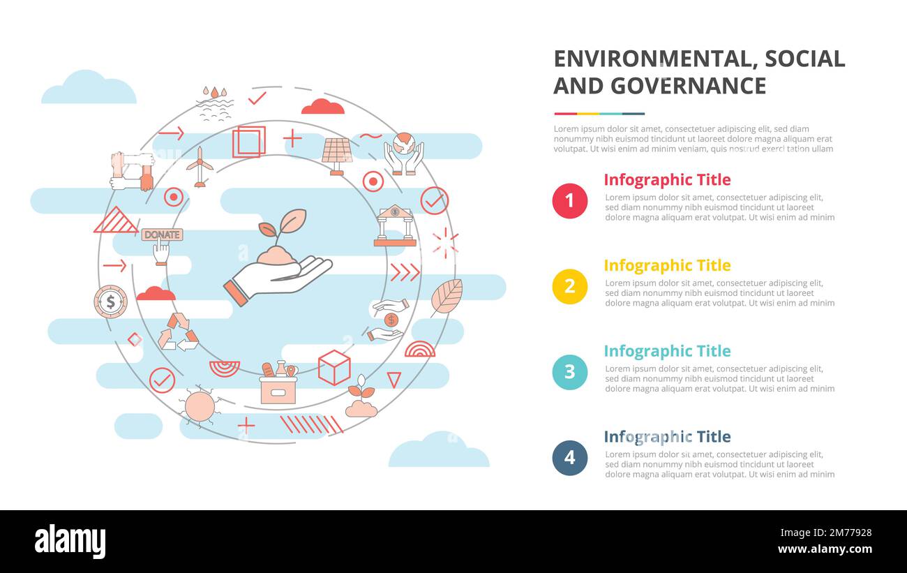 esg Environmental Social Governance Concept für Infografik ...