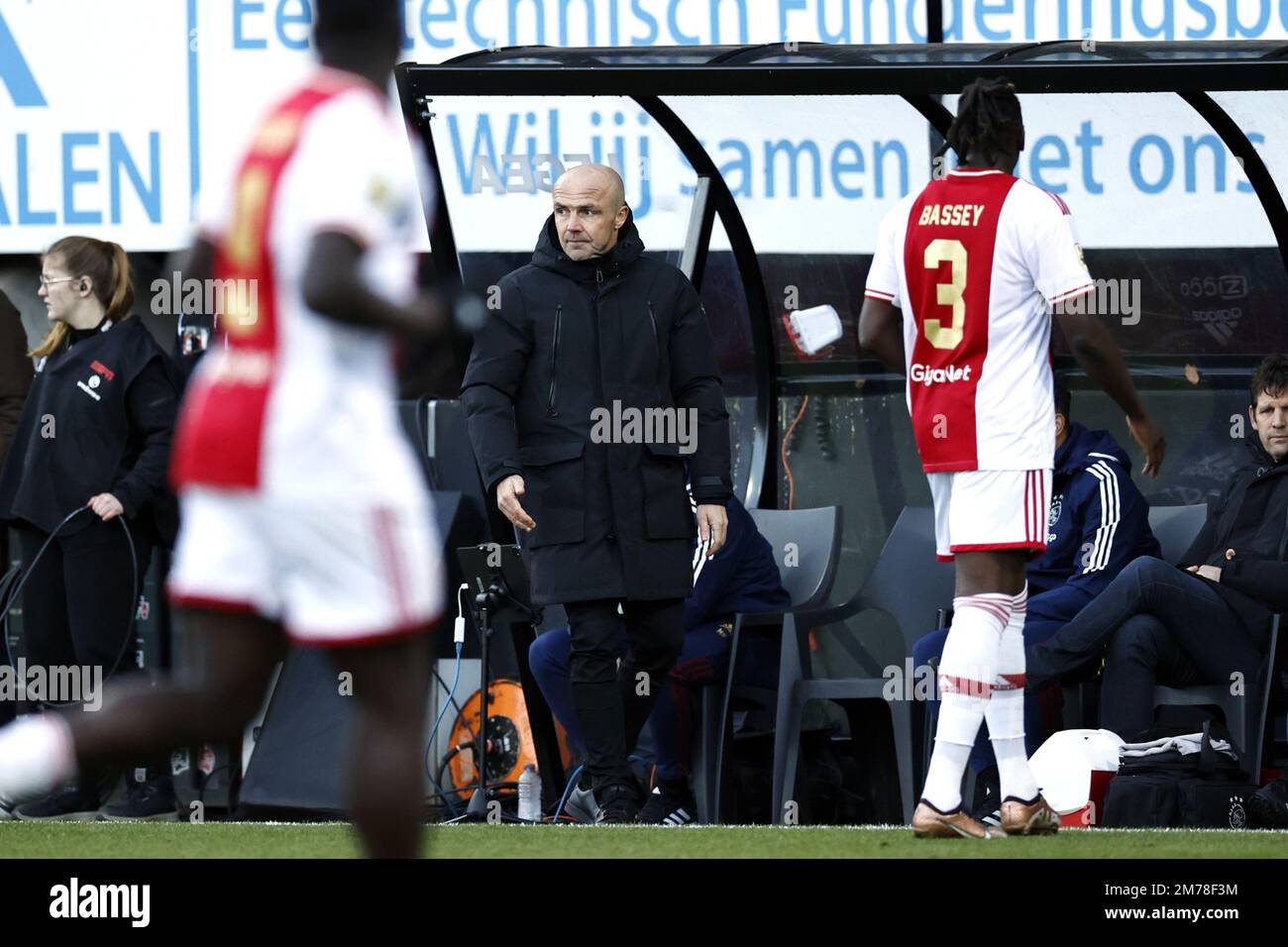 NIJMEGEN - Ajax Coach Alfred Schreuder während des niederländischen ...