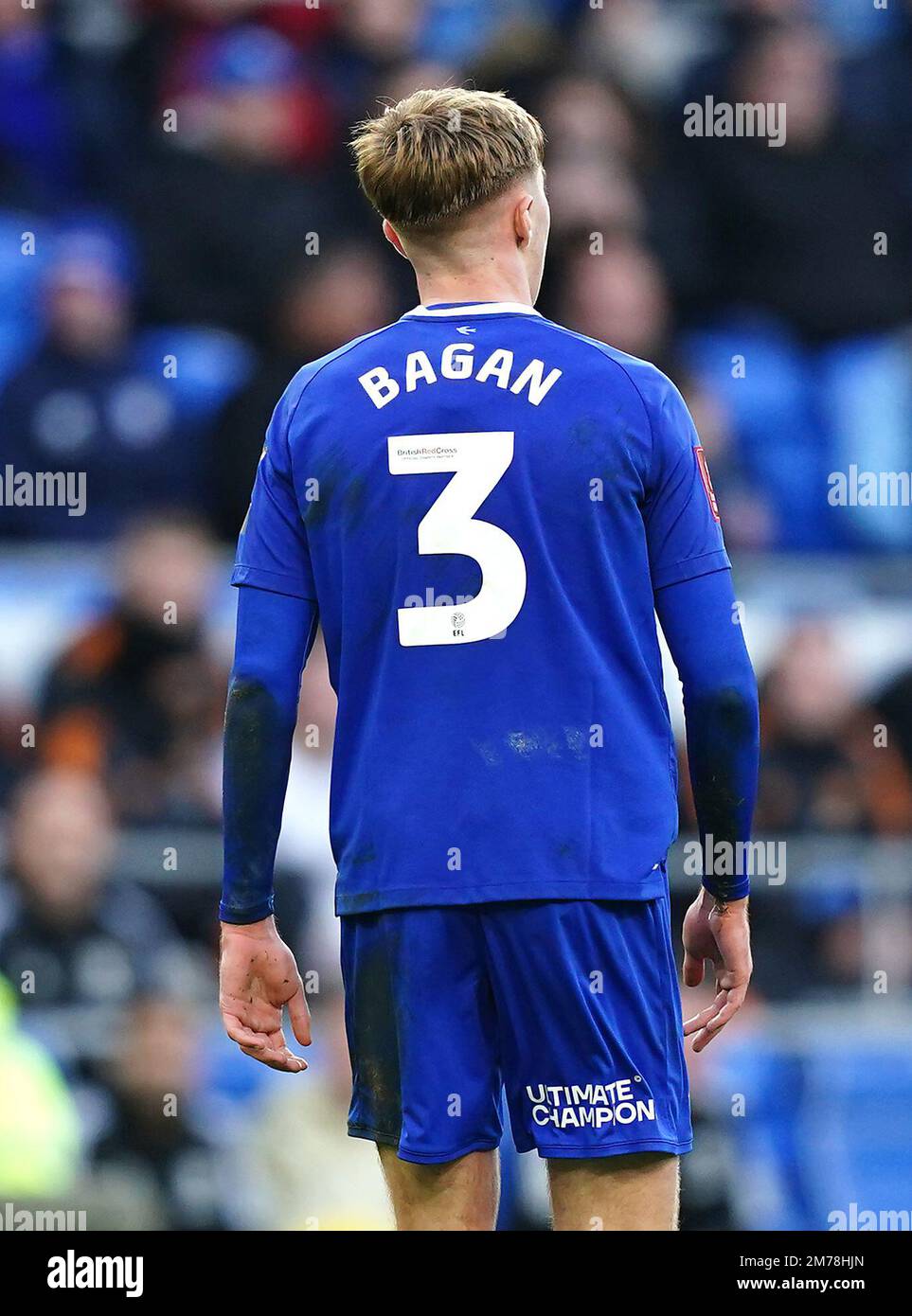 Joel Bagan aus Cardiff City verlässt das Spielfeld, nachdem er während ...