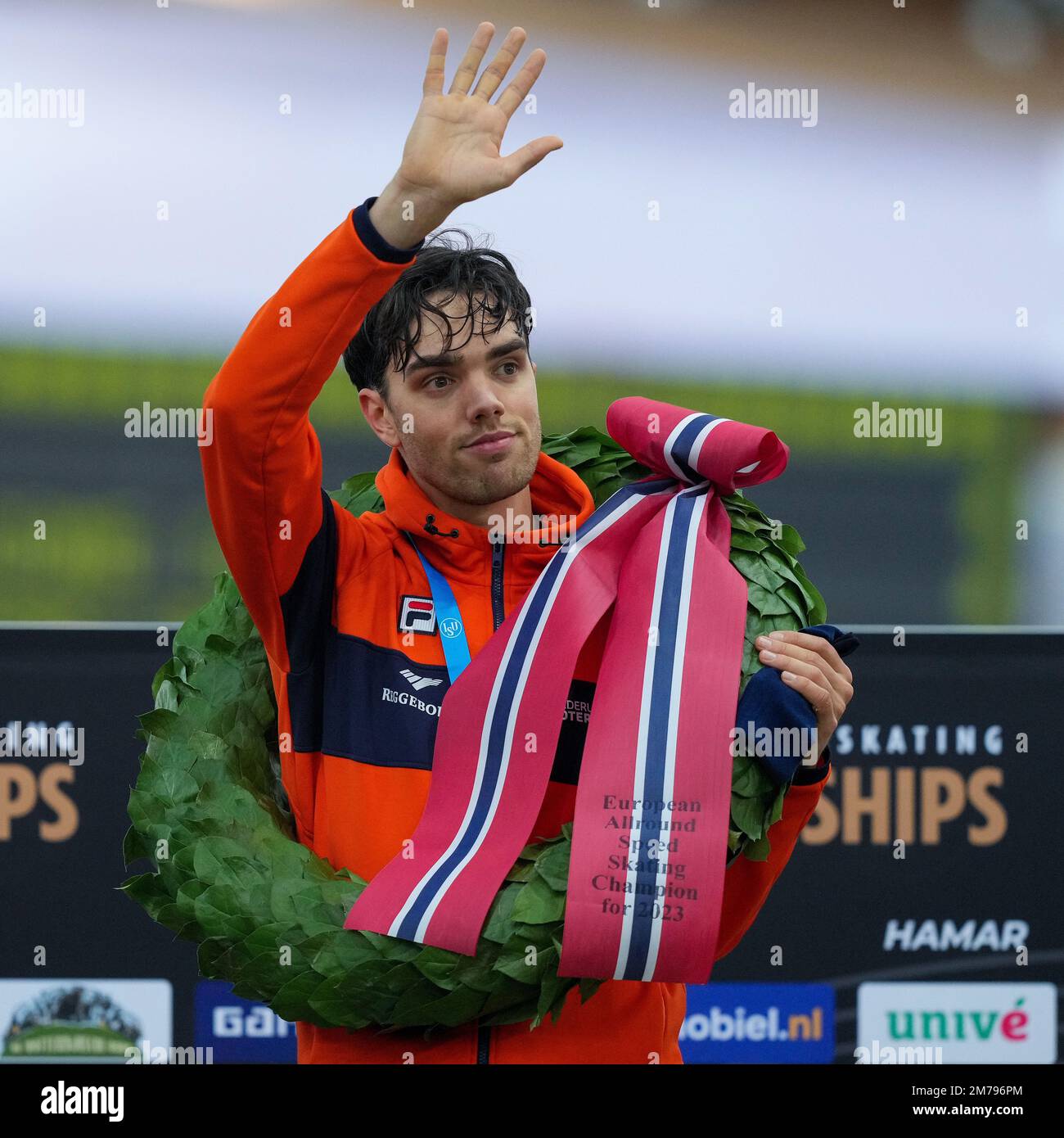 HAMAR, NORWEGEN - 8. JANUAR: Patrick Roest der Niederlande während der ...