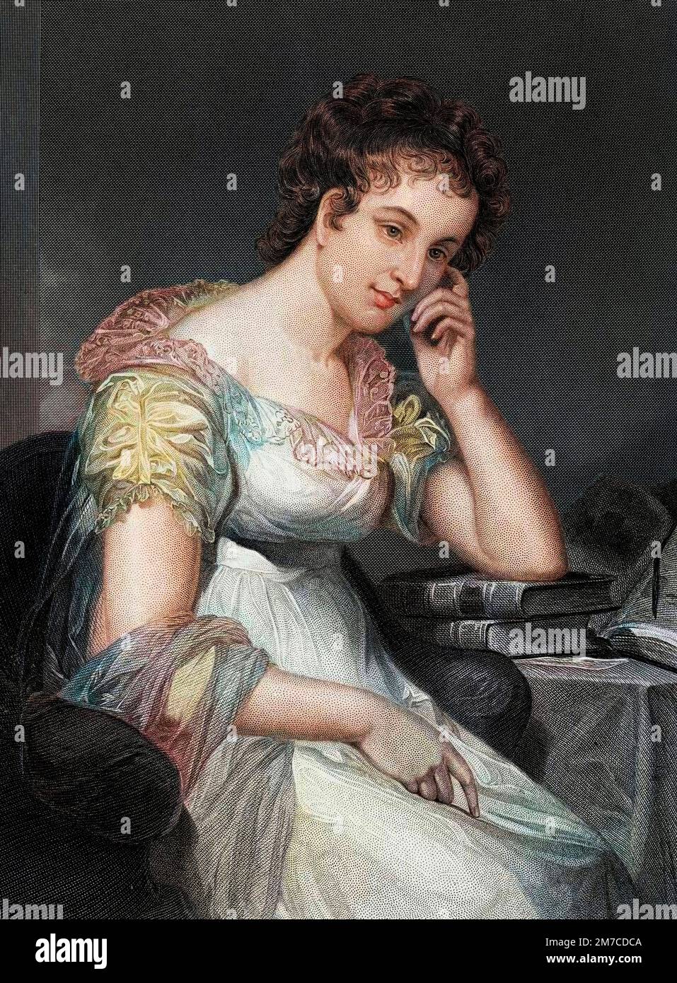 Portrait de Maria Edgeworth (1767-1849), romantische Irlandaise ...