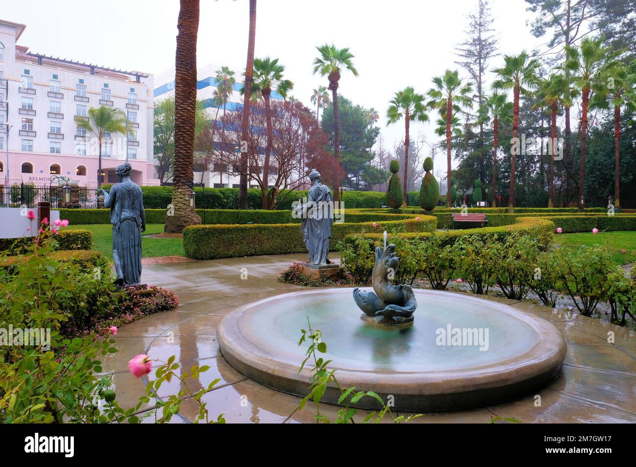 Garten im Winchester Mystery House in San Jose, Kalifornien; ehemalige ...