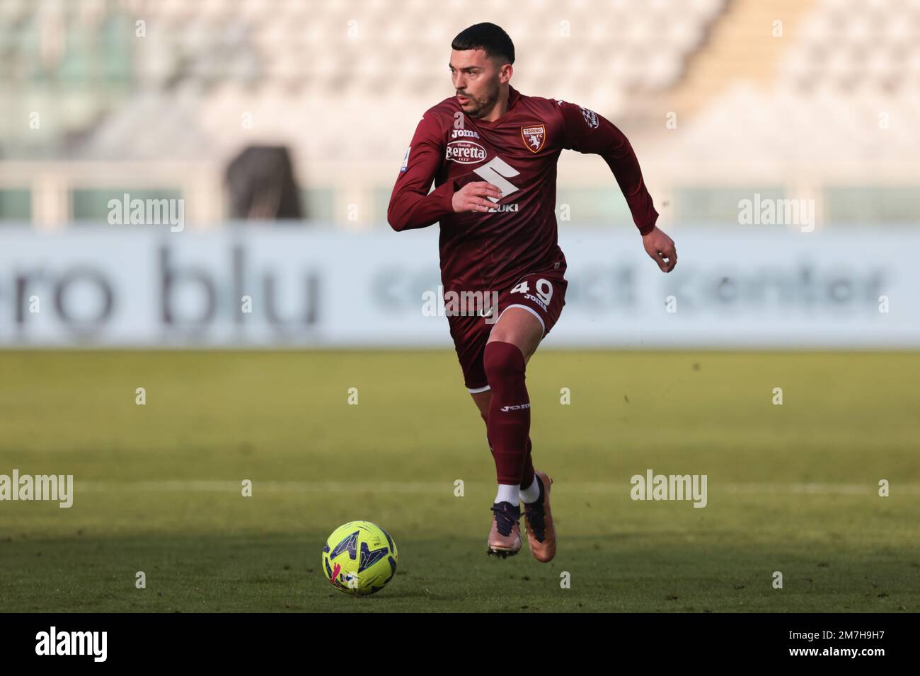 Turin, Italien, 23. Dezember 2022. Nemanja Radonjic vom Turin FC ...
