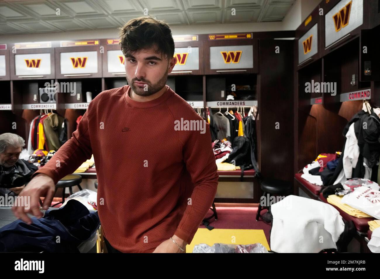 Washington Commanders quarterback Sam Howell packs his personal ...