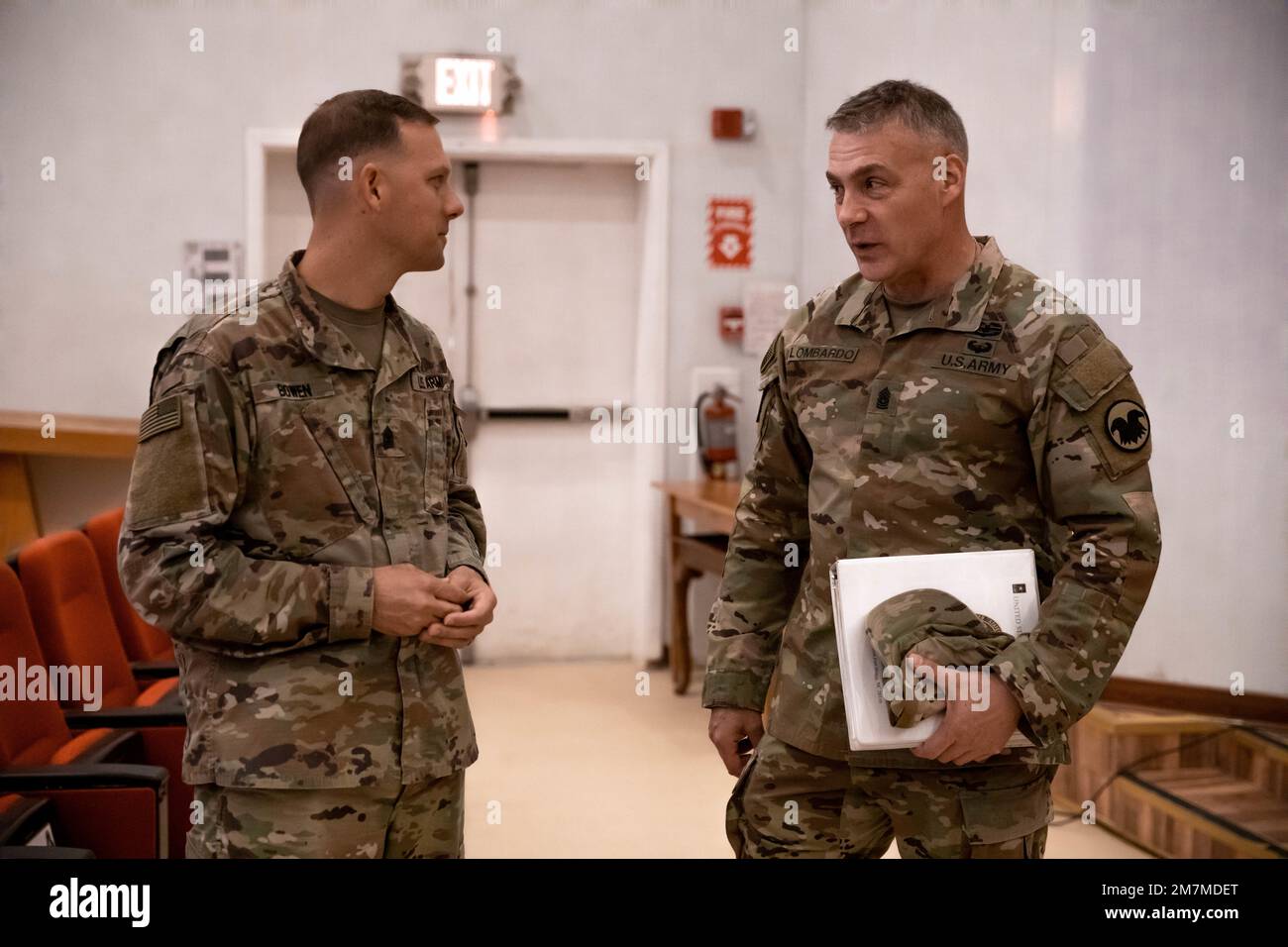 USA Major Andrew Lombardo, 14. Kommandofeldwebel Major der USA Army ...