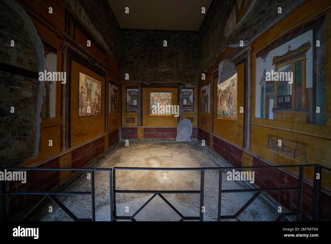 A view of a "triclinium", or dining room, called Hall of Pentheus, part ...