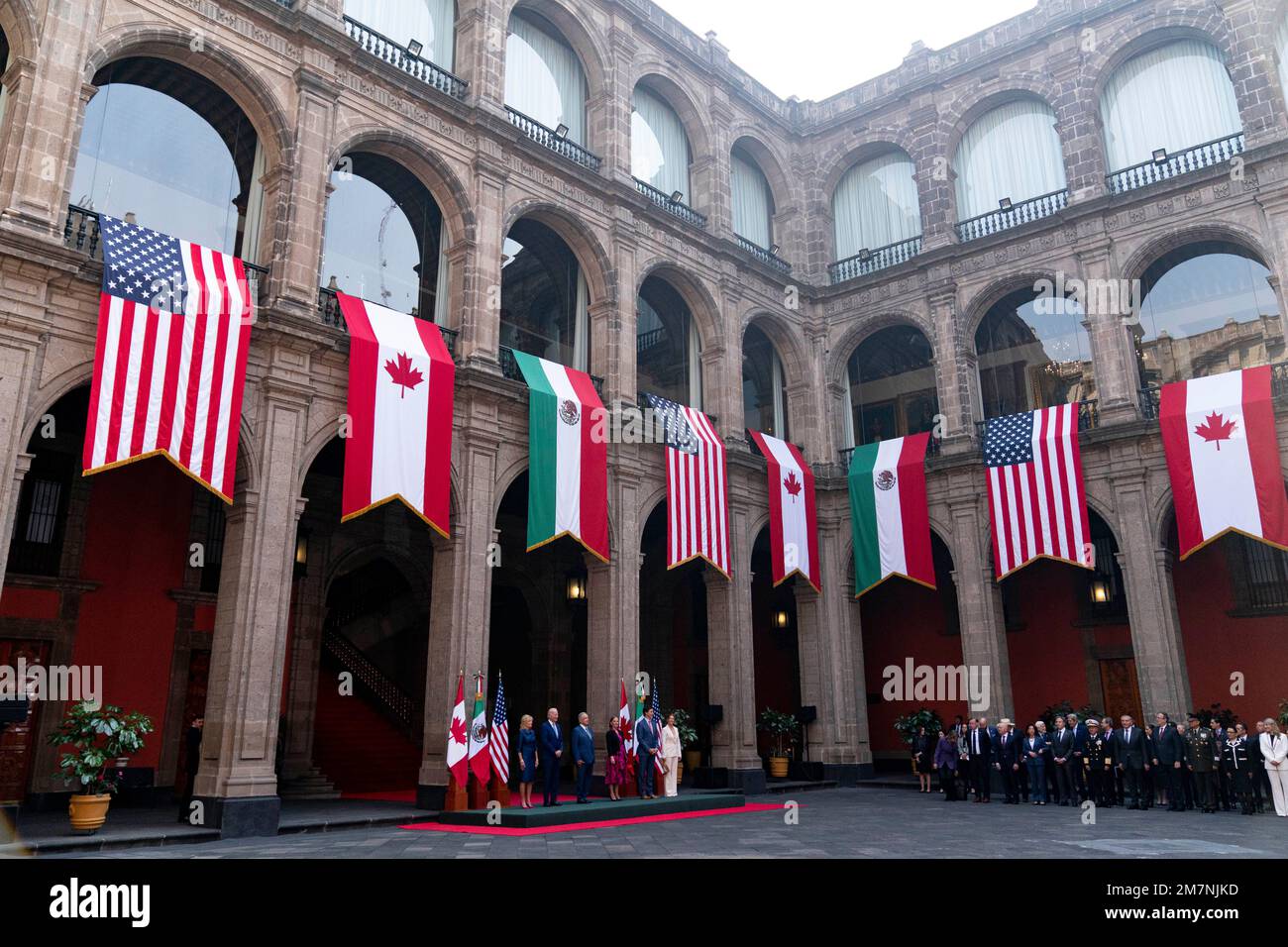 From left, First lady Jill Biden, President Joe Biden, Mexican ...