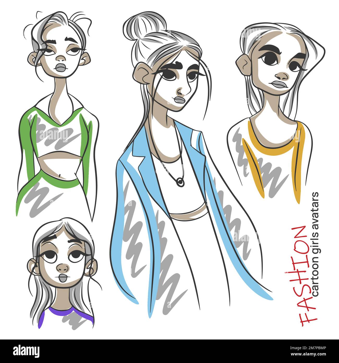 Cartoon mädchen Stock-Vektorgrafiken kaufen - Alamy