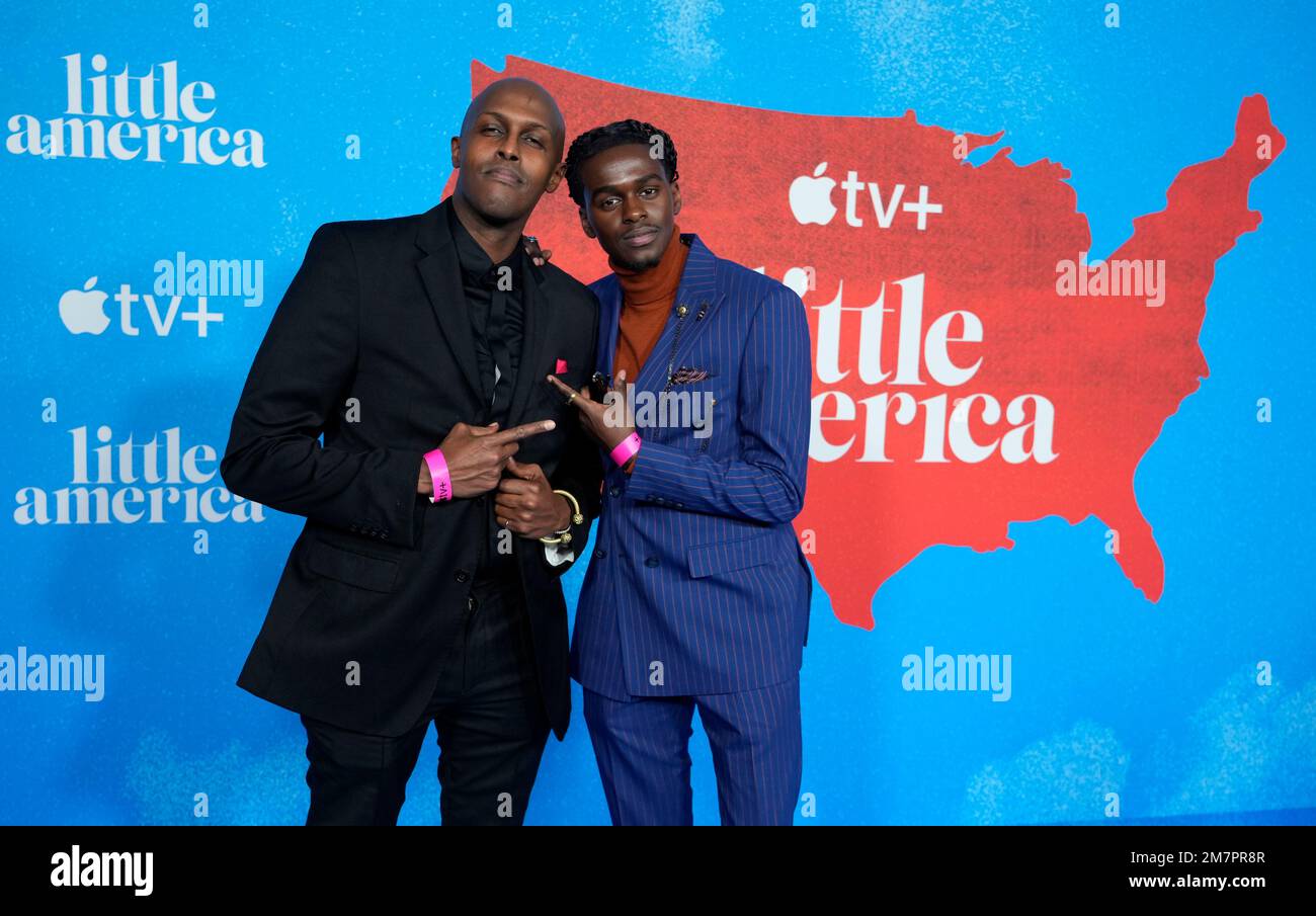 Actor Hanad Abdi, right, poses with Jamal Hashi, who he plays in an ...