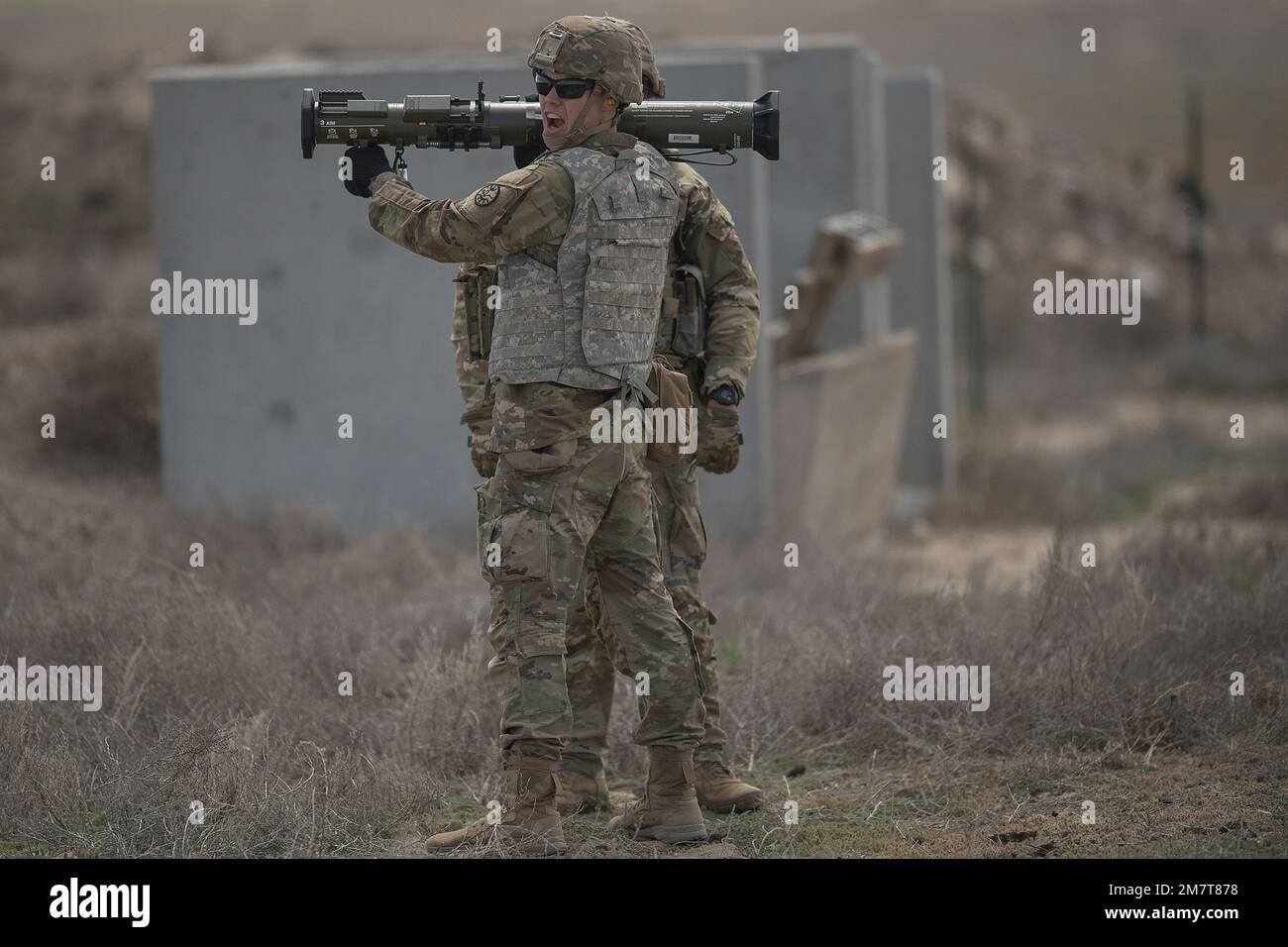 Soldaten der Nationalgarde der Idaho Army von Charlie Company, 2-116 ...