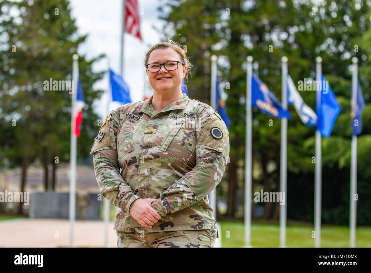 Major Jessica Maxim, Leiterin der medizinischen Operationen beim First ...