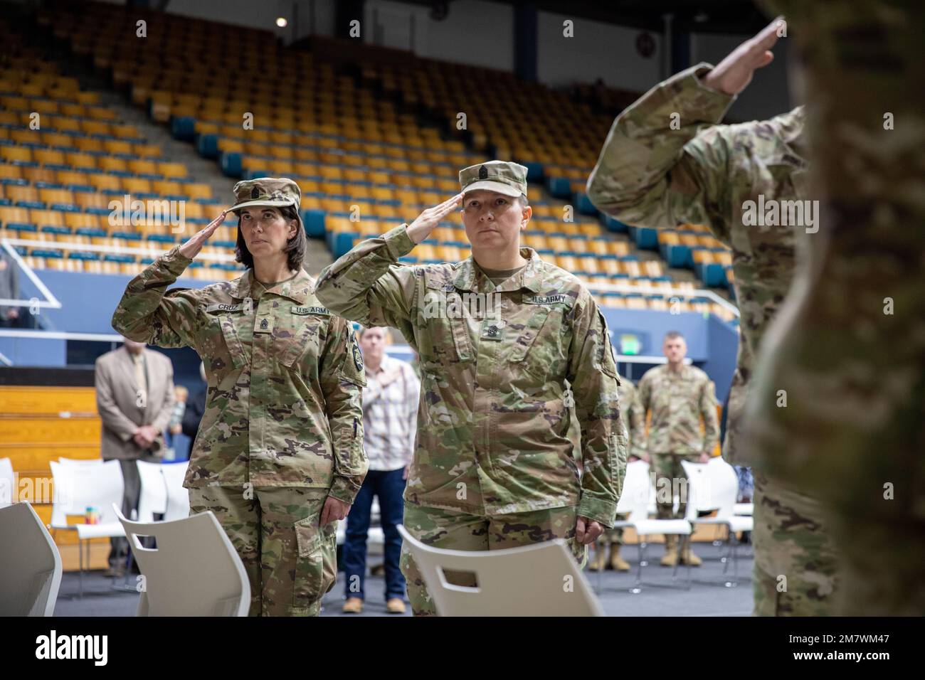 Oregons Armee National Guard Sergeant Major Tasha Cruz, eingehender ...