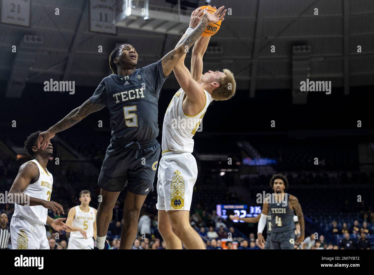 10 Januar 2023 Georgia Tech Guard Deivon Smith 5 Und Notre Dame
