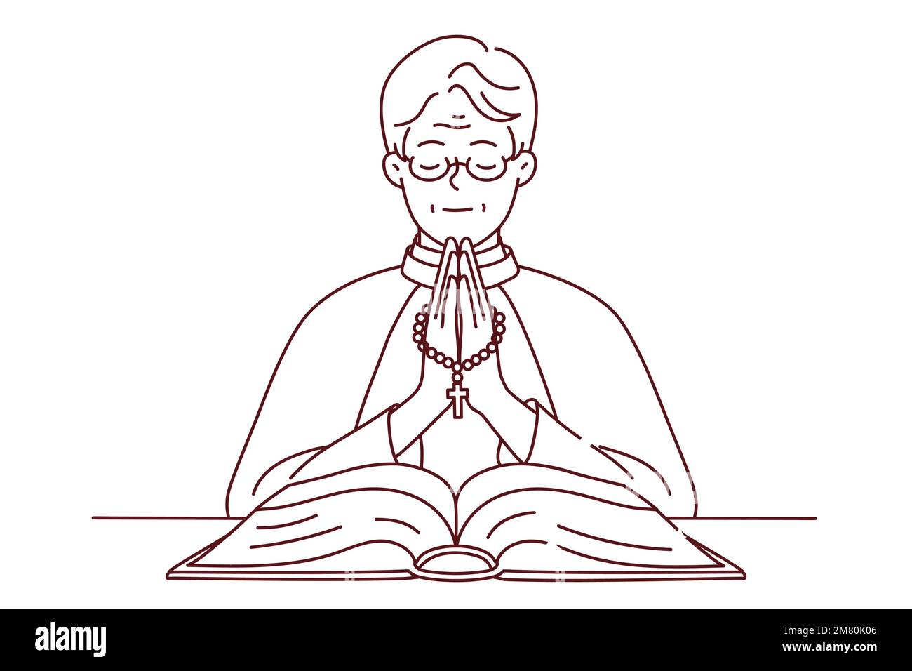 Pfarrer in der kathedrale Stock-Vektorgrafiken kaufen - Alamy