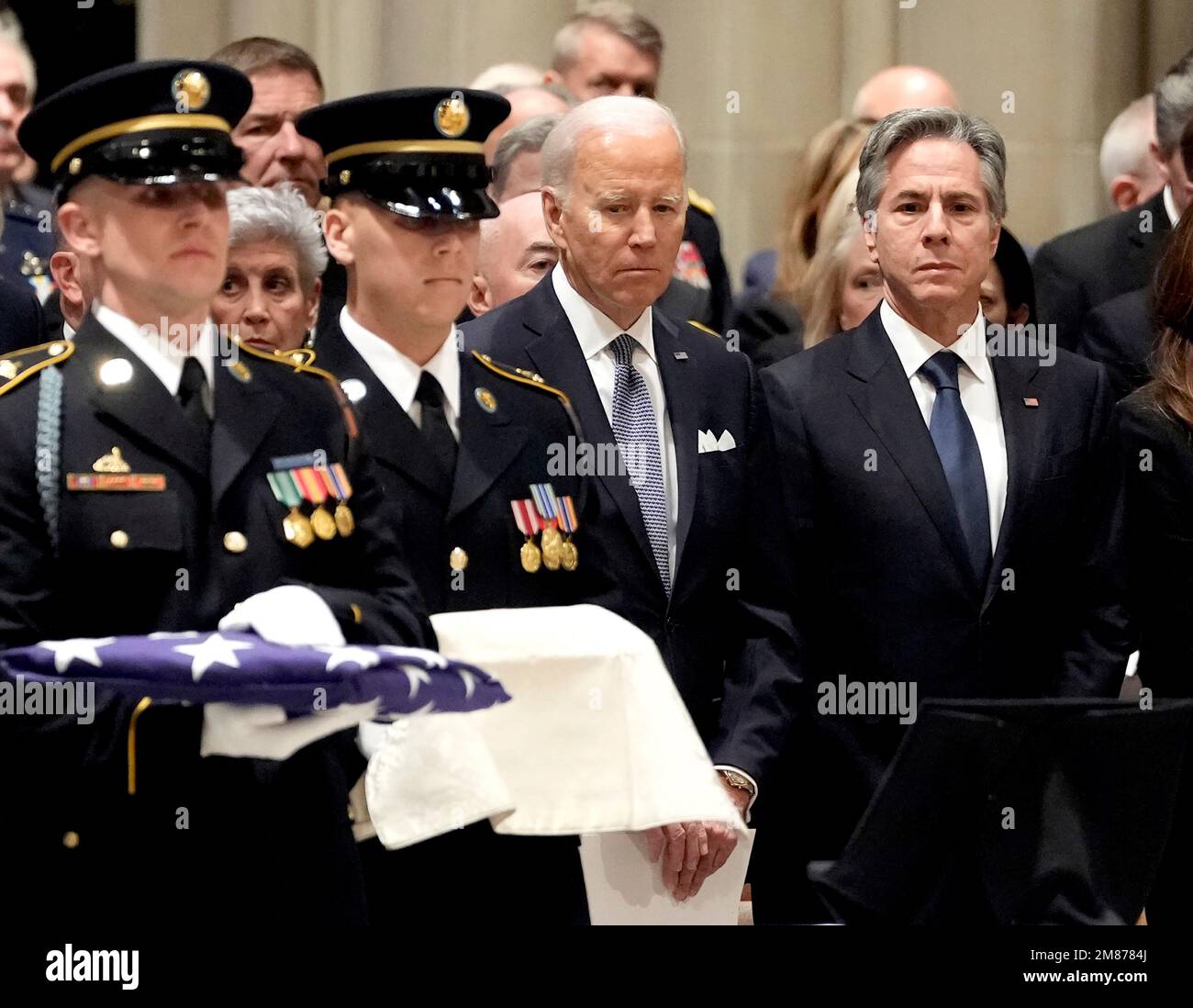 US-Präsident Joe Biden und US-Außenminister Antony Blinks nehmen am ...