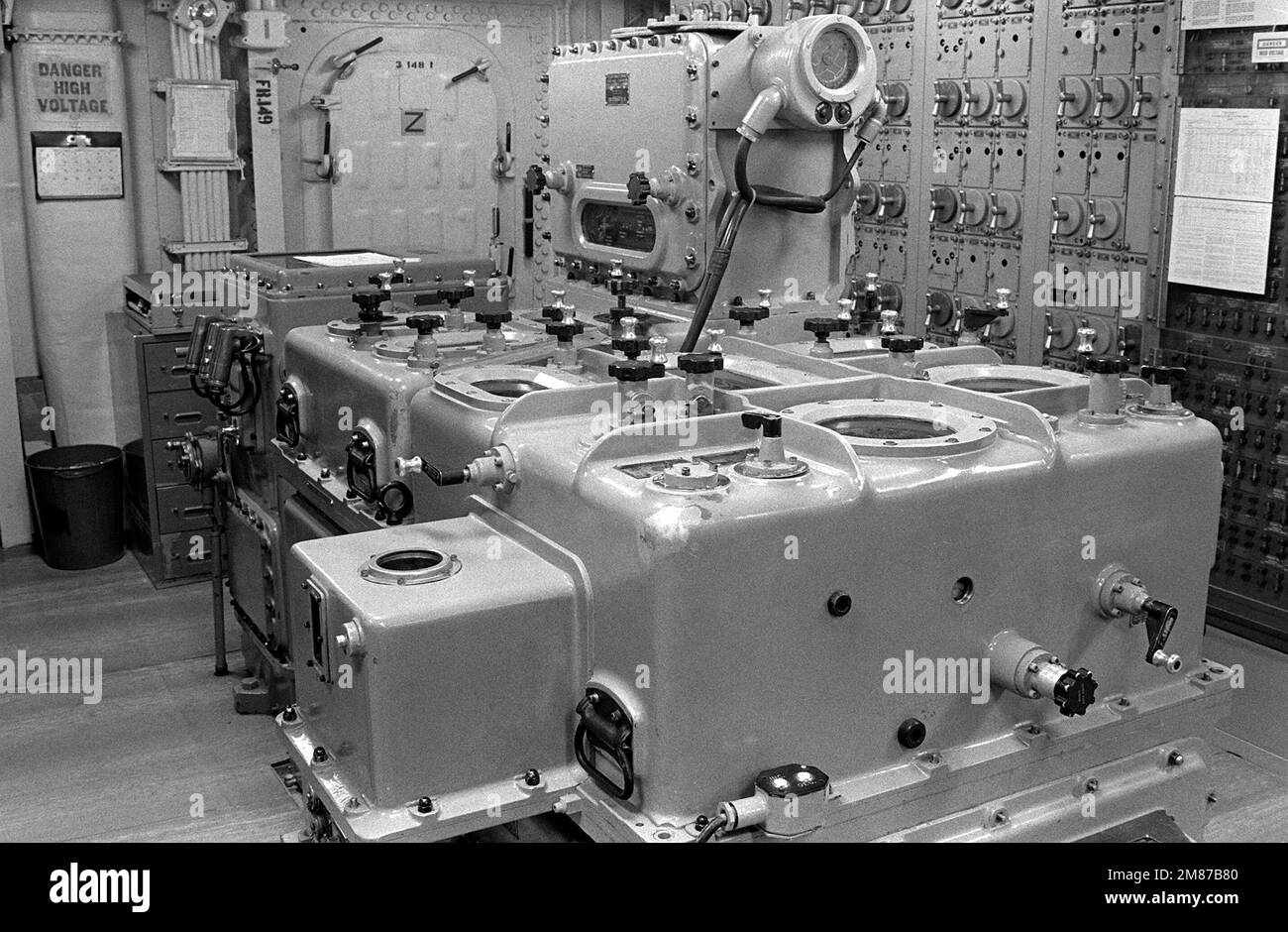 Der Mark 1A Rangekeeper-Computer im Achter Sekundärbatterieplanungsraum des Schlachtschiff USS ...