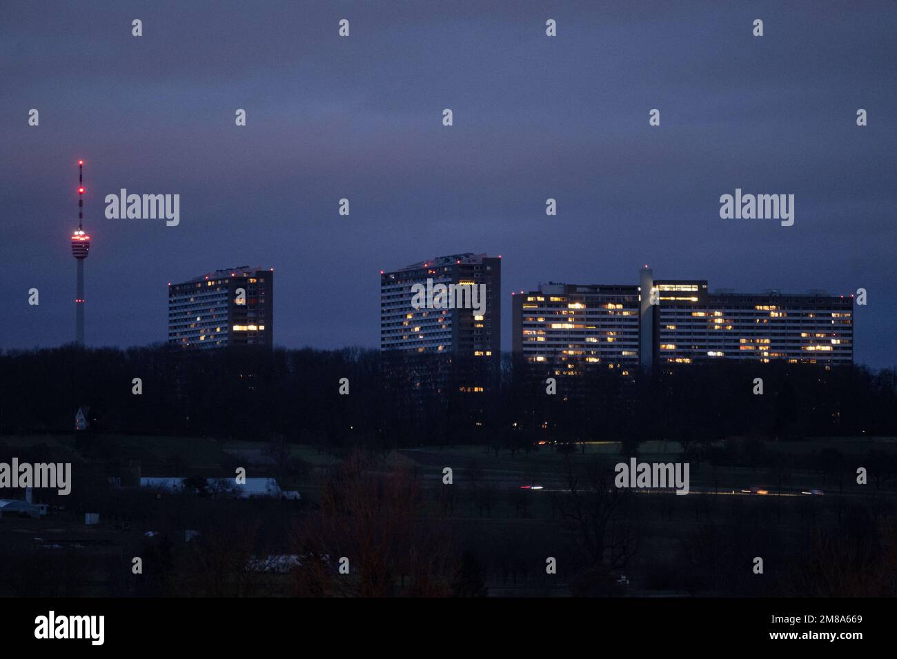 Stuttgart, Deutschland. 13. Januar 2023. Das Wohnhaus im Stadtteil ...