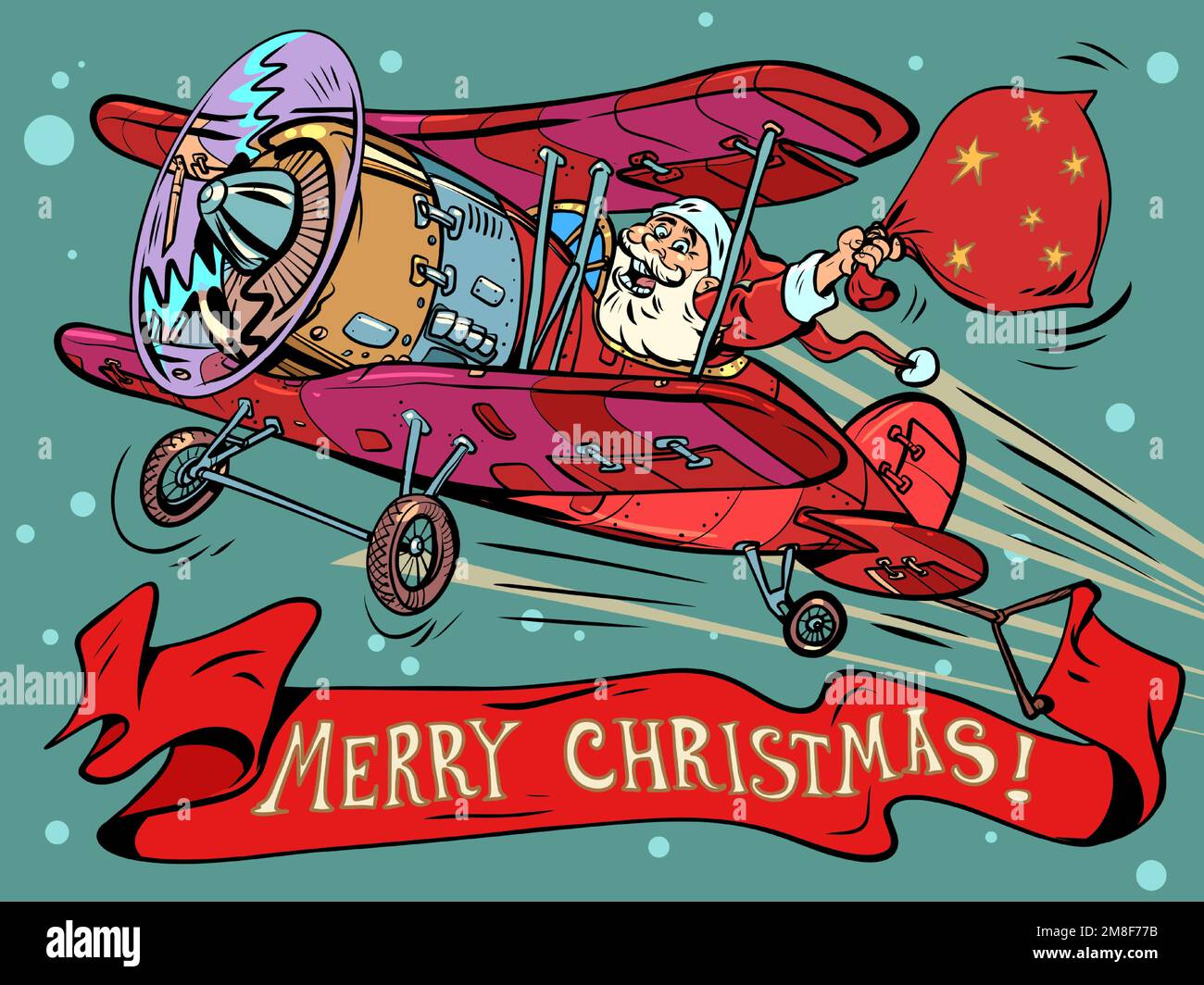 Weihnachtsmann Auf Flugzeug