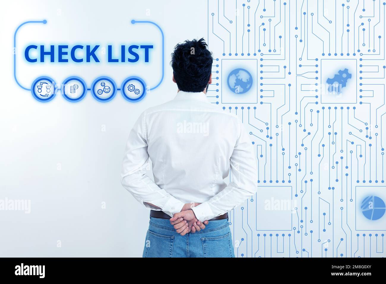 Konzeptionelle Beschriftung Checkliste. Internet Concept Items ...