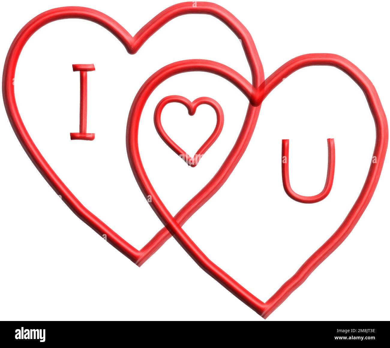 Herz mit Herz, ich liebe dich Stock-Vektorgrafik - Alamy