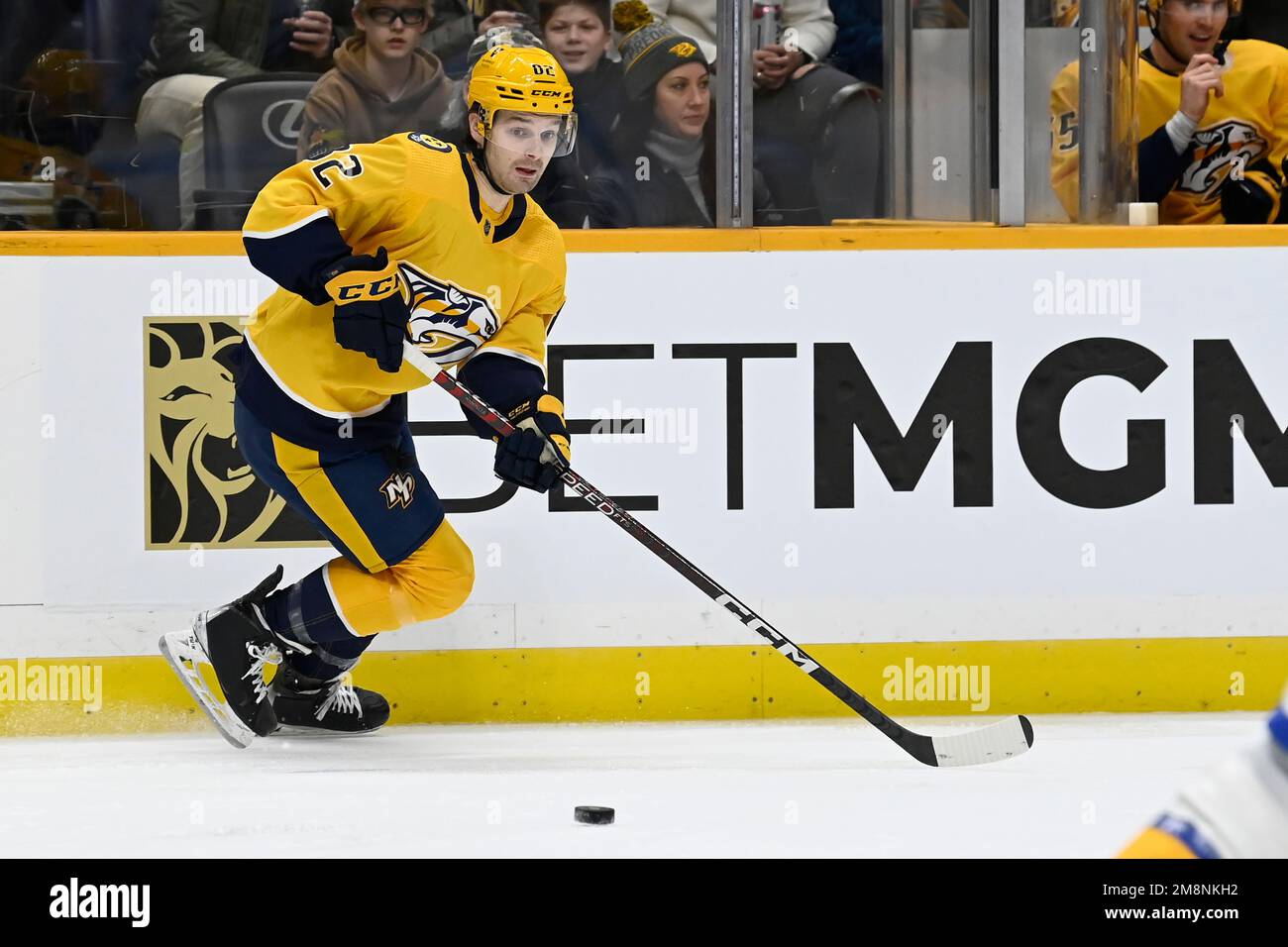 Nashville Predators center Tommy Novak (82) plays against the Buffalo ...