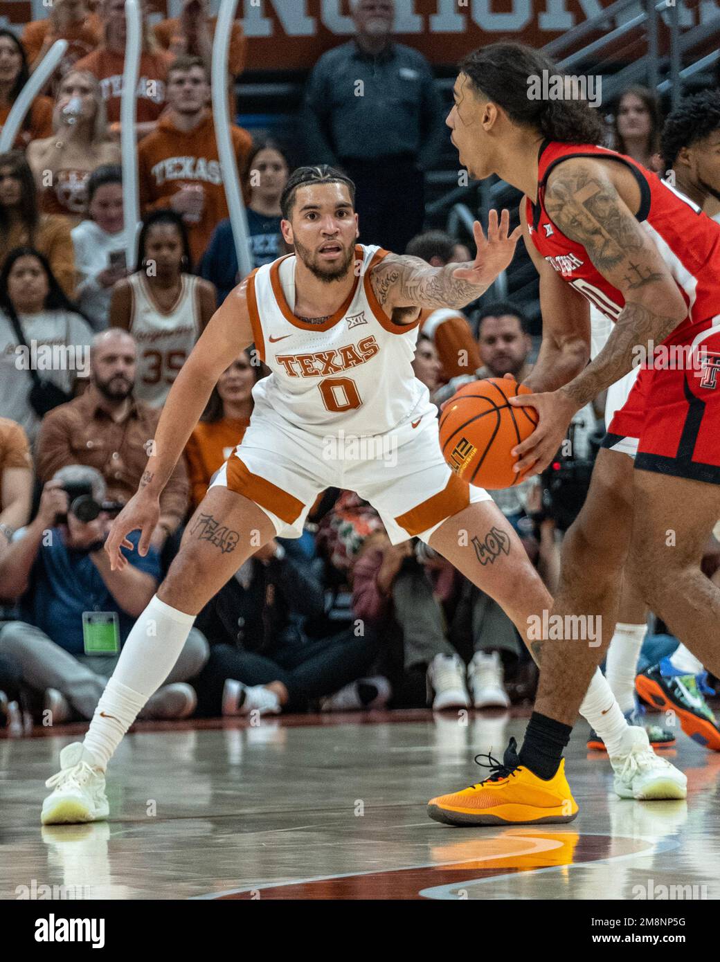 14. Januar 2023. Timmy Allen Nr. 0 der Texas Longhorns in Action gegen ...