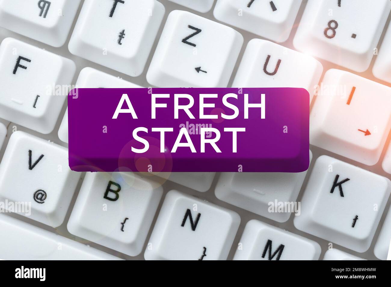 Text, der Inspiration A Fresh Start zeigt. Konzept bedeutet Neuanfänge ...