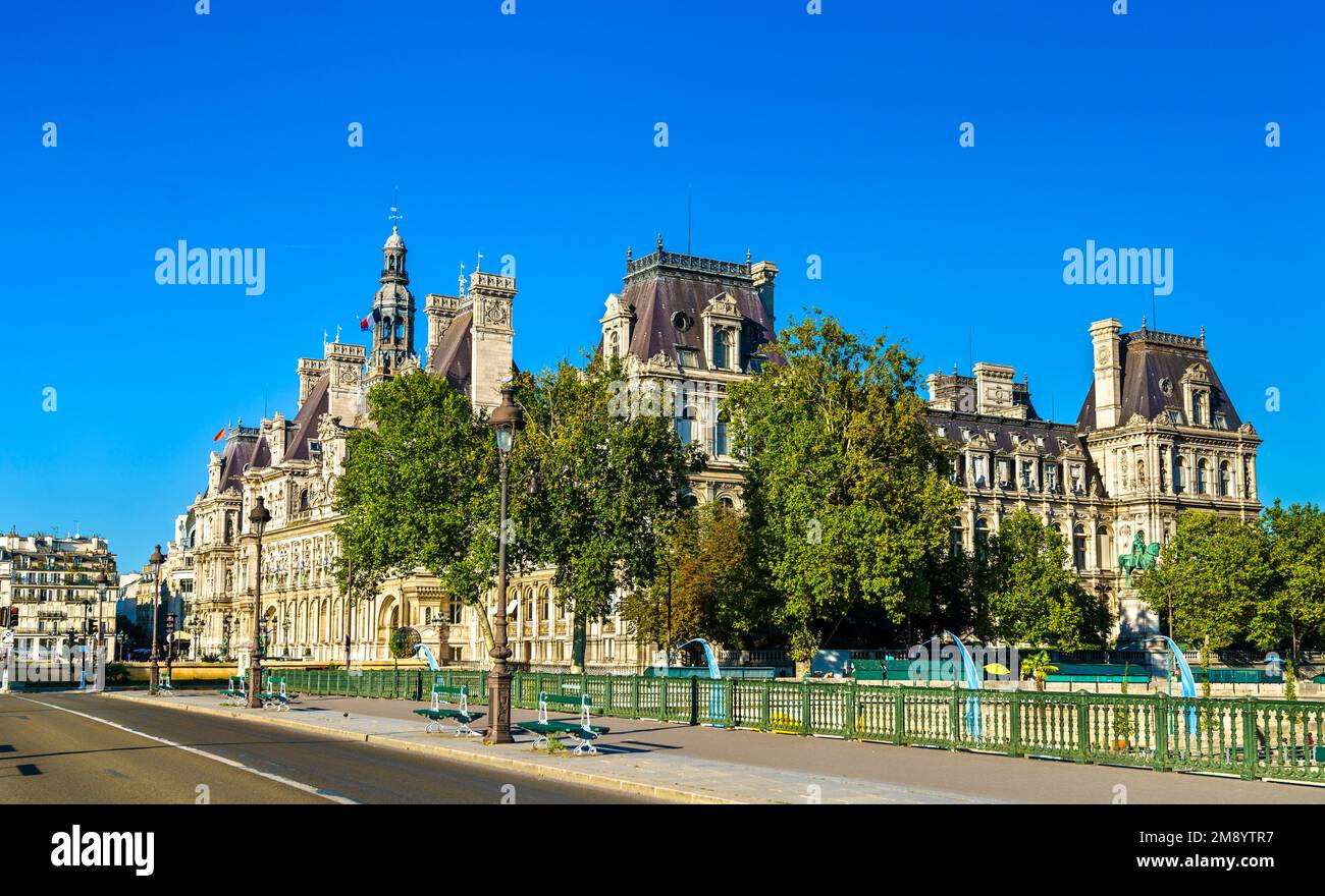 Rathaus oder Hotel de Ville in Paris, der Hauptstadt von Frankreich ...