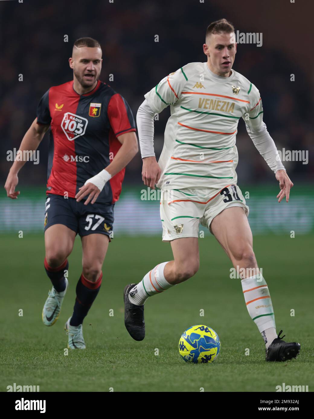 Genua, Italien, 16. Januar 2023. Michael Svoboda vom FC Venezia wird ...