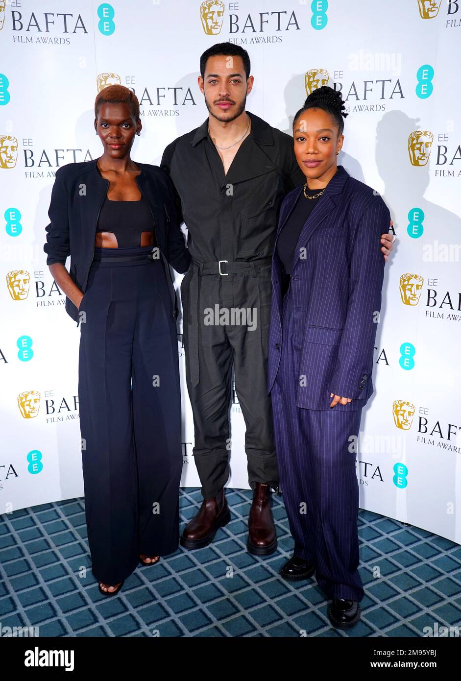Sheila Atim (links), Daryl McCormack und Naomi Ackie bei der ...