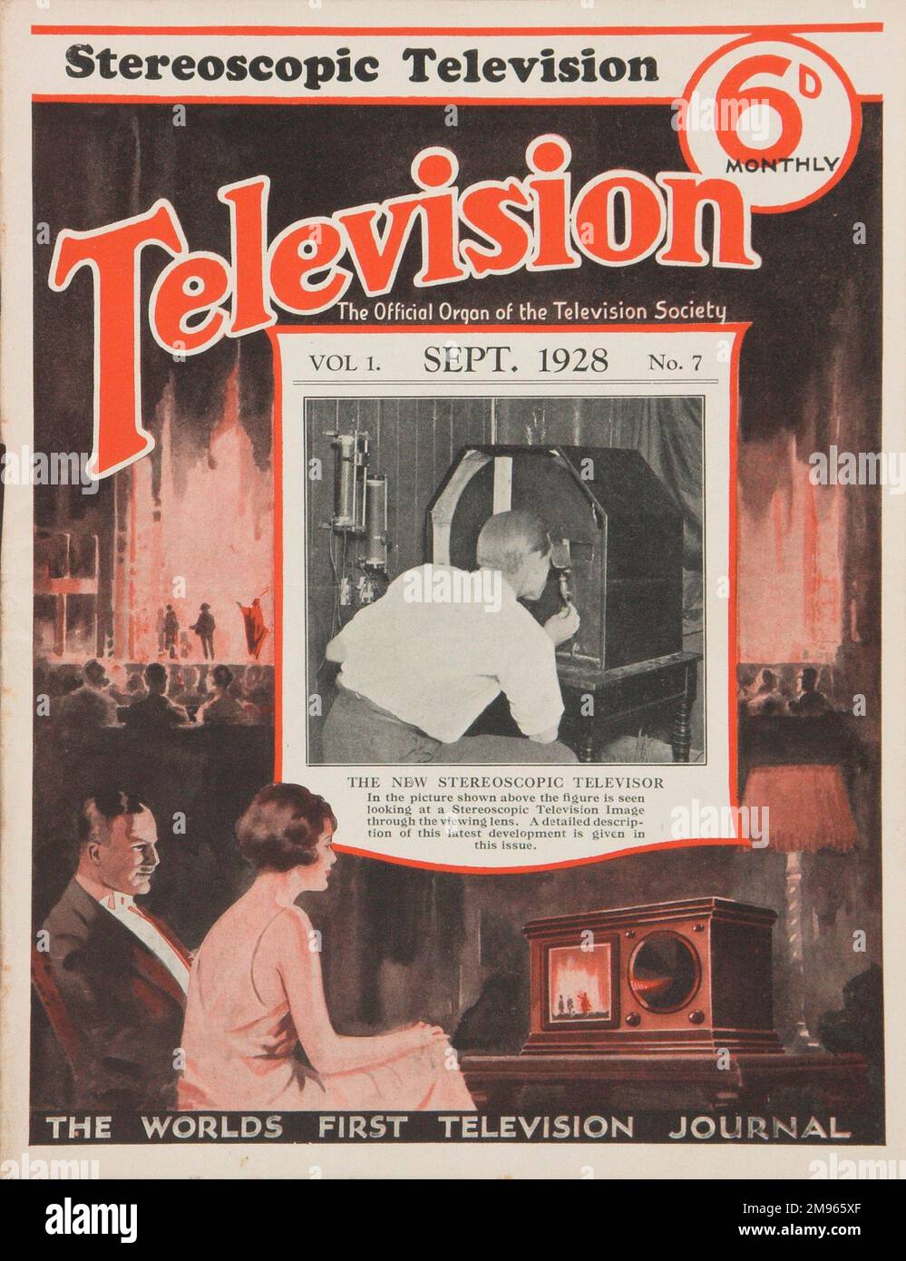 Titelseite des Fernsehmagazins, „die weltweit erste Fernsehzeitschrift ...