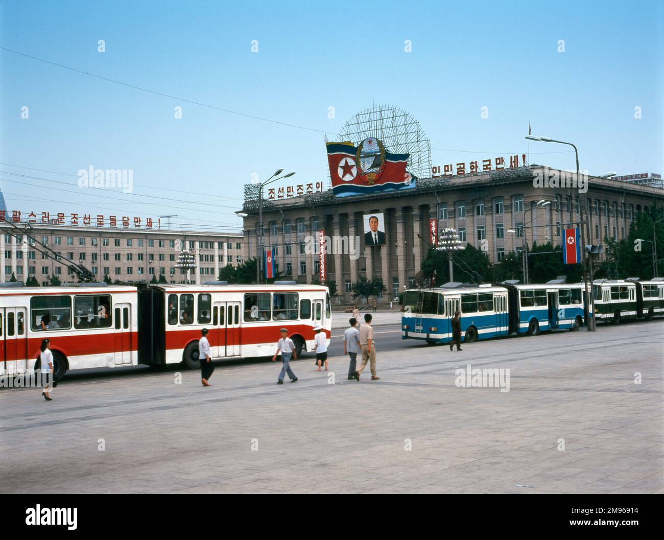 Das Central History Museum auf dem Kim Il Sung Square, Pyongyang, der ...