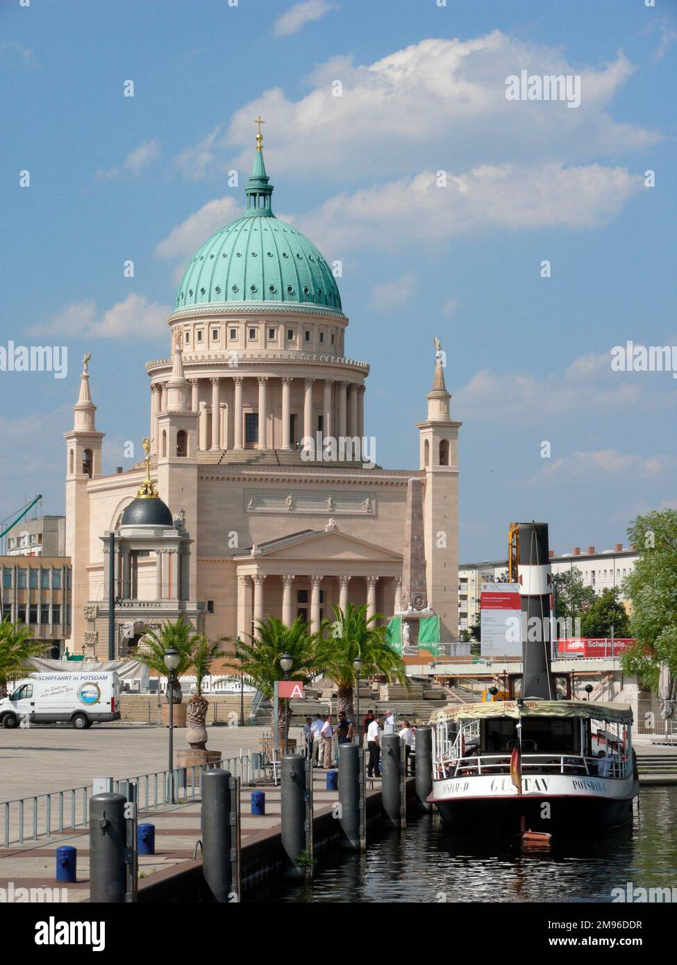 Blick auf die Nikolaikirche (Nikolaikirche), die Anfang des 19 ...