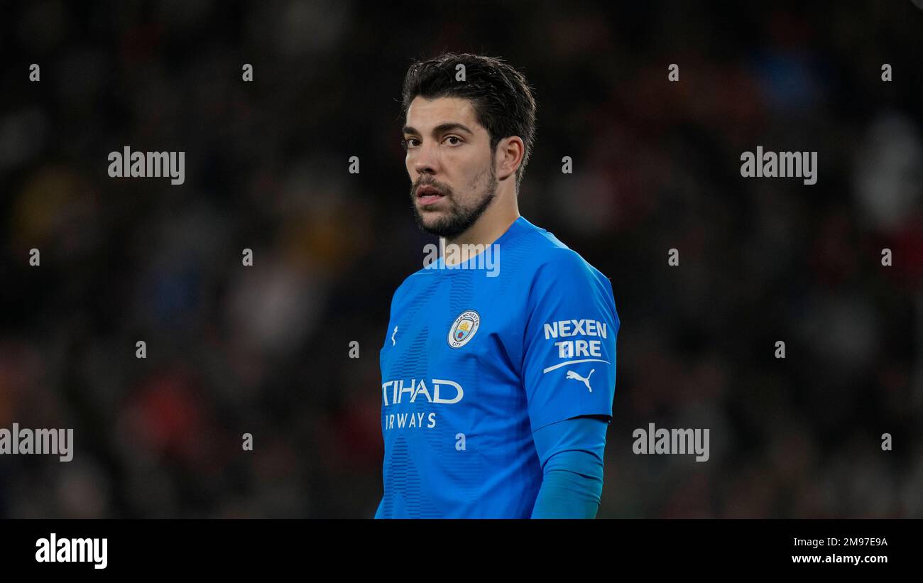 Manchester City's goalkeeper Stefan Ortega in action during there ...