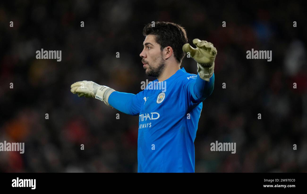 Manchester City's goalkeeper Stefan Ortega in action during there ...