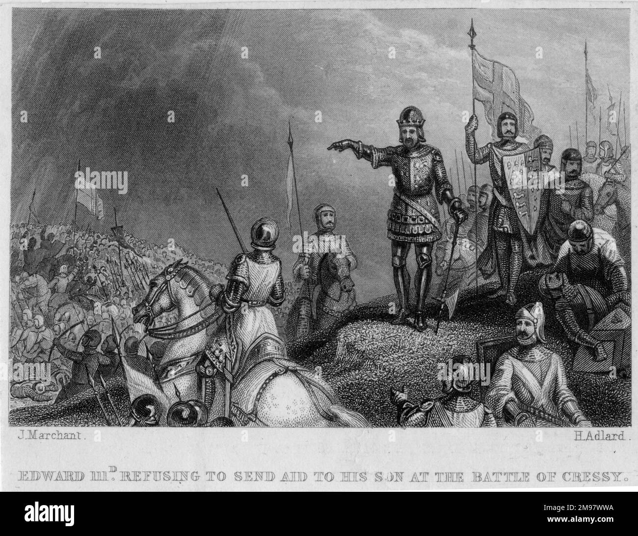 Der schwarze prinz in der schlacht von crecy edward -Fotos und ...