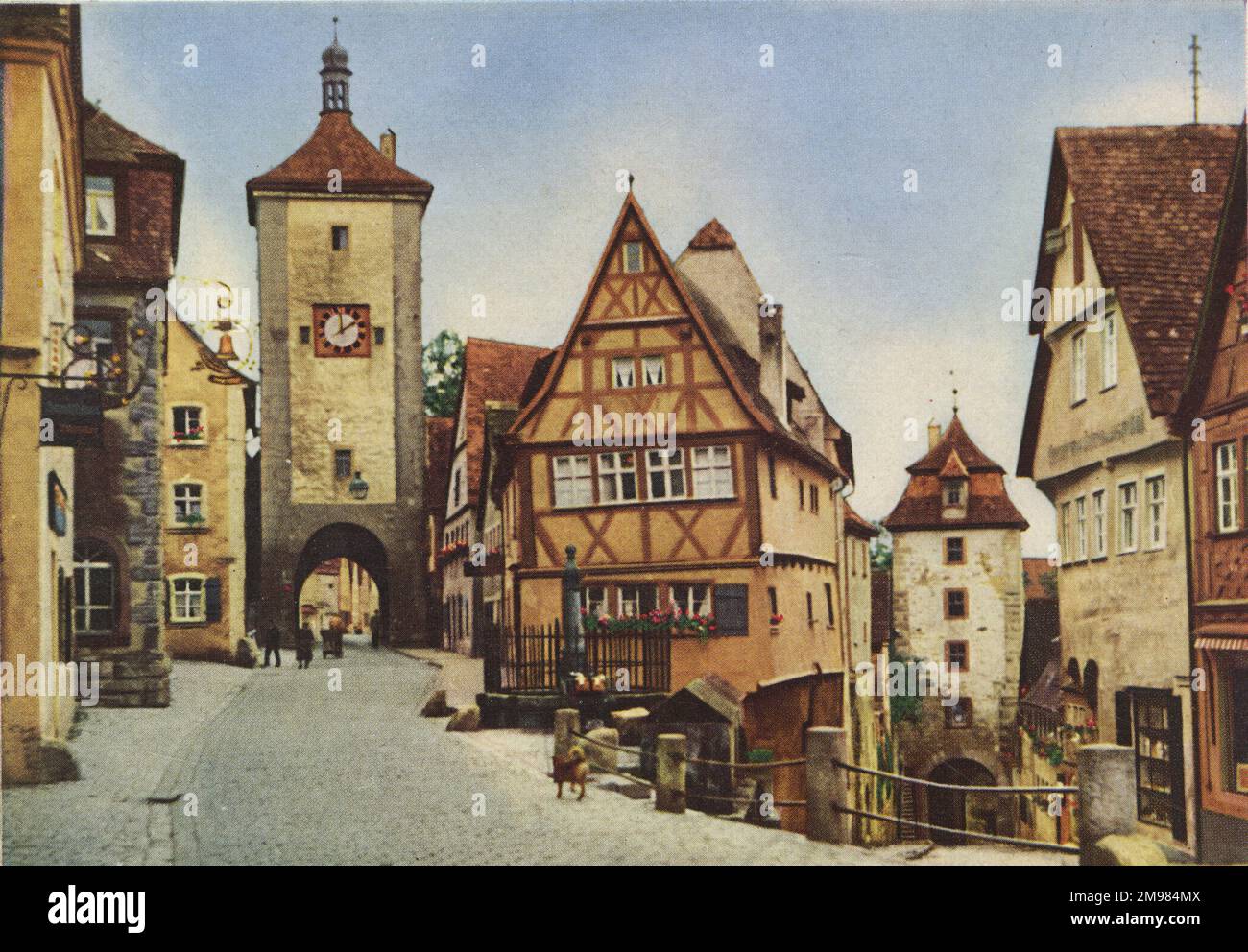 Ploenlein (kleiner Platz, Rothenburg ob der Tauber, Nordbayern ...