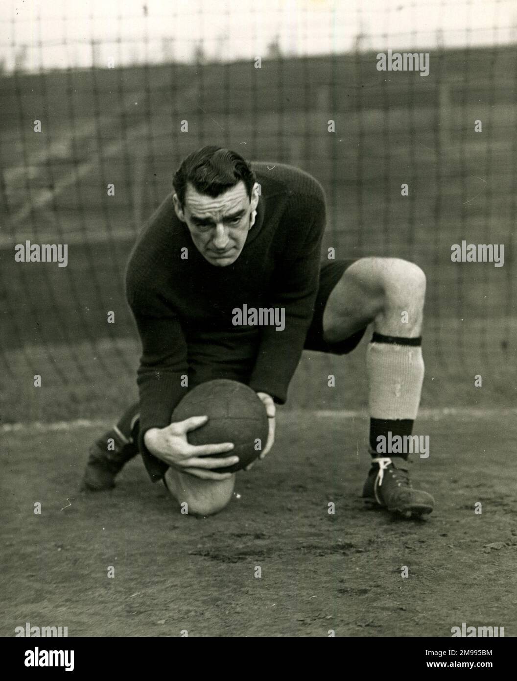 Frank Swift (1913-1958), England und Manchester City Torwart. Er starb ...