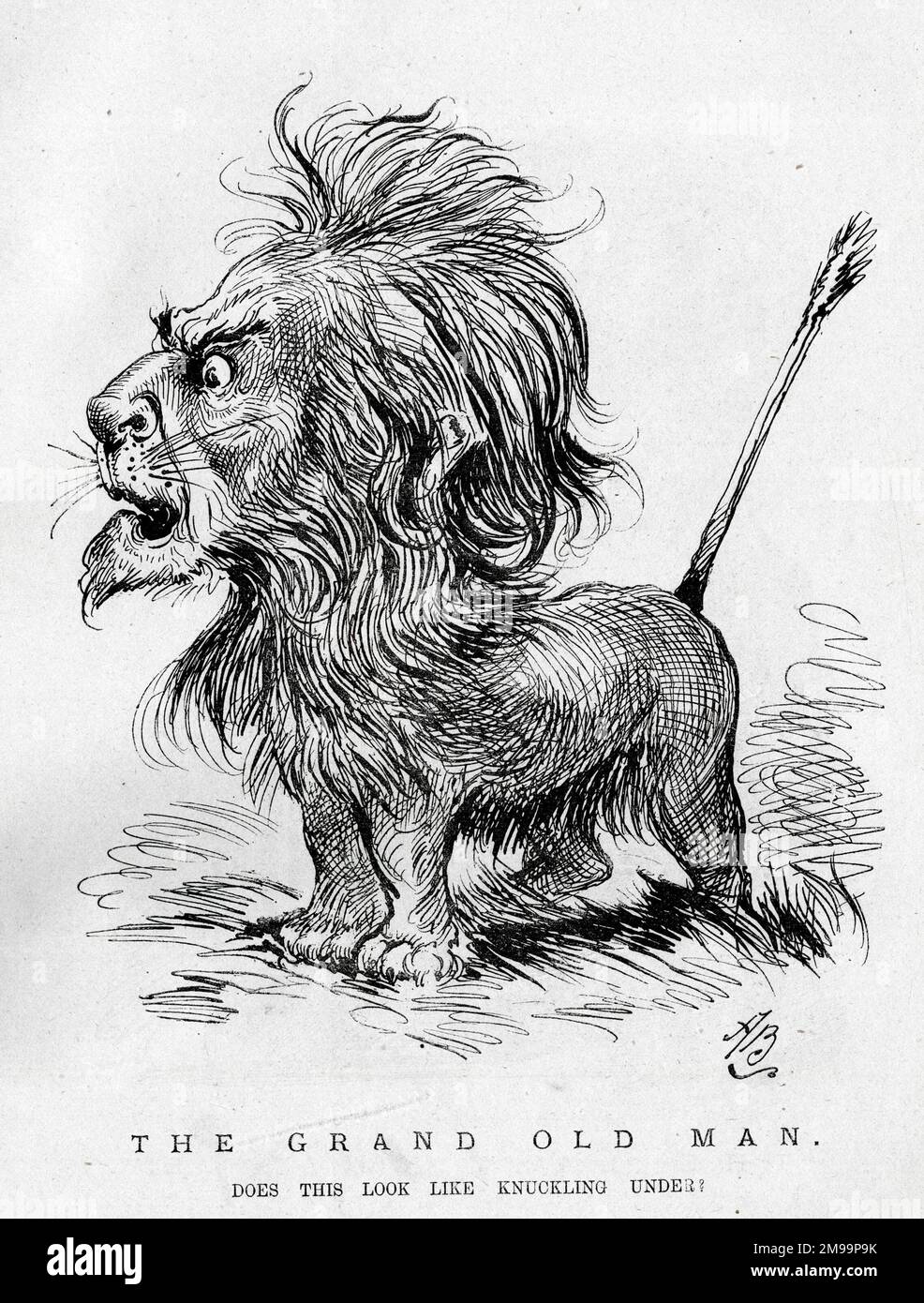 Cartoon, der große alte Mann - sieht das aus, als würde er sich unter ...