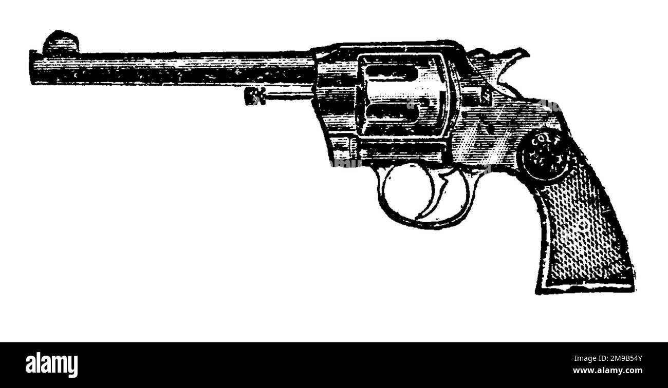 38-Kaliber Army Modell 1892 Colt Revolver, Vintage Gravur. Alte ...