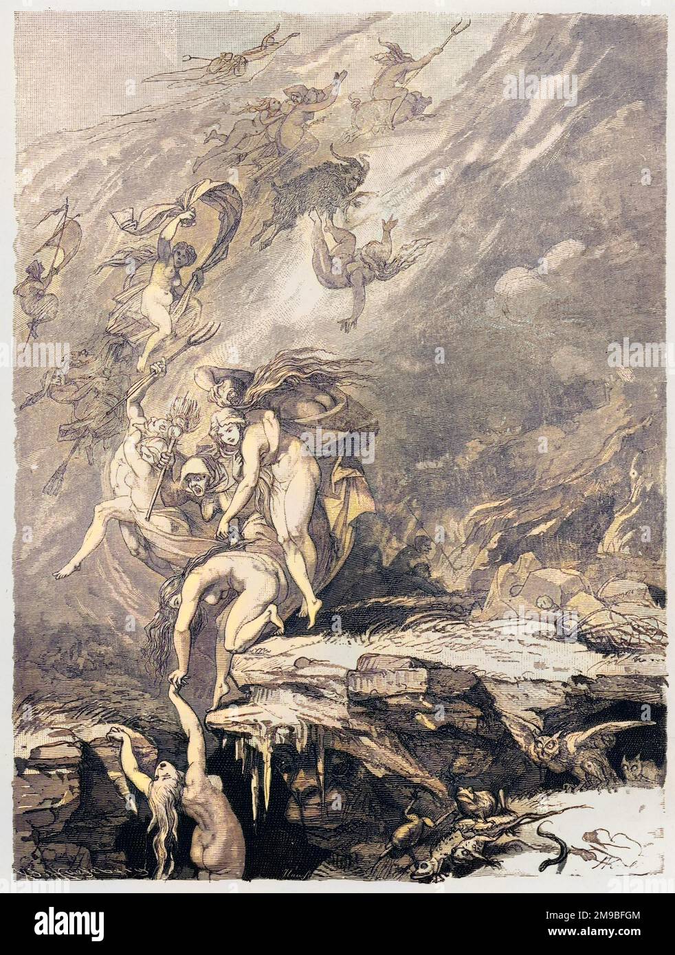 Deutsche Hexen versammeln sich auf dem Blocksberg Stockfotografie - Alamy
