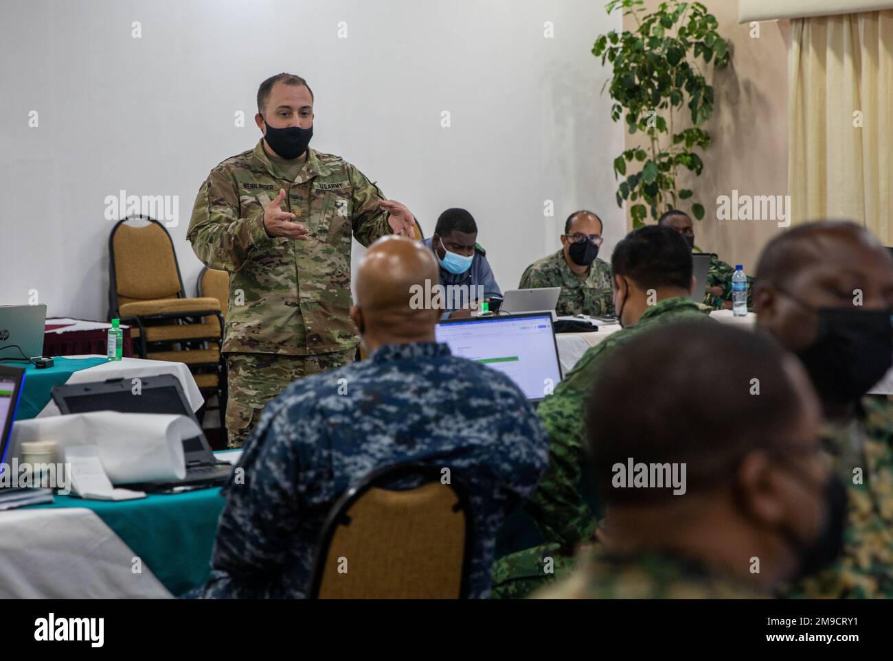 USA Army Major Brian Weiblinger, Leiter des Cyber-Teams, Joint Forces ...
