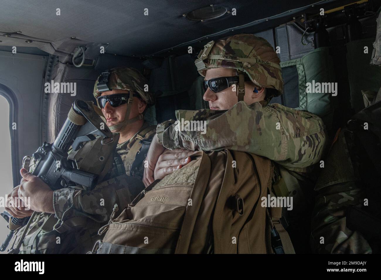 Soldaten der Nationalgarde, die in der Region V der Nationalgarde ...