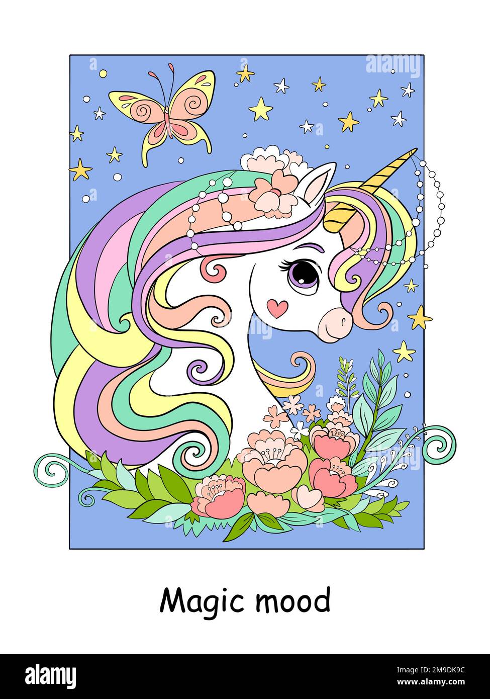 Disegni da colorare di fiori per bambini -Fotos und -Bildmaterial in hoher Auflösung – Alamy